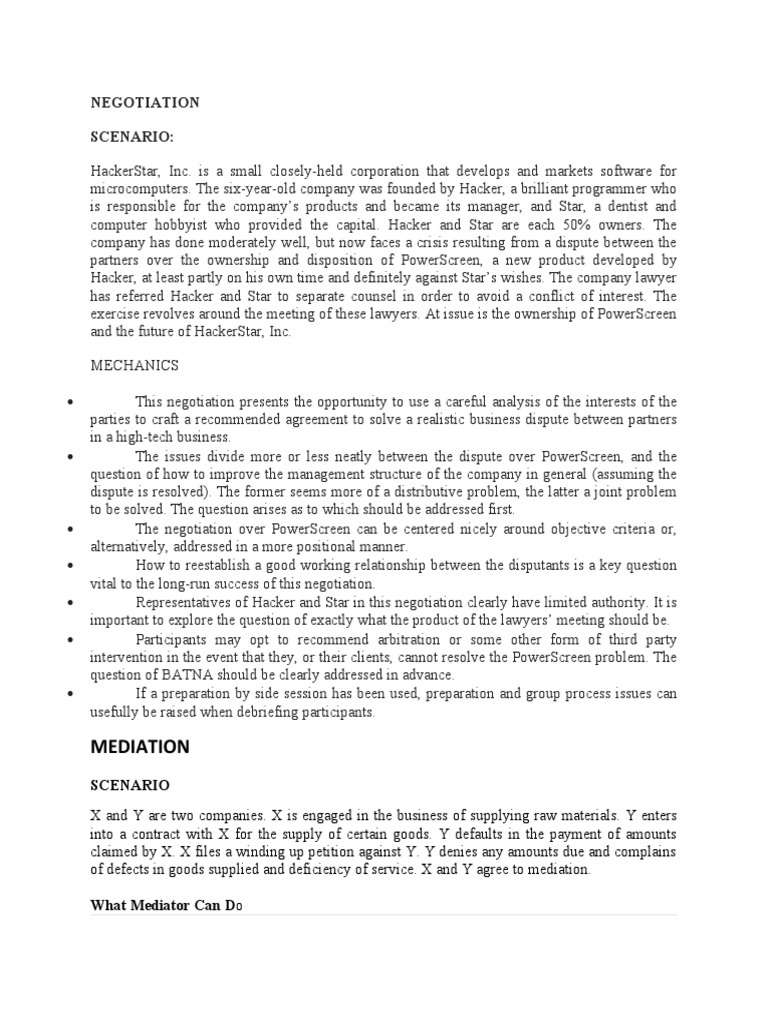 Negotiation Mediation Arbitration | PDF | Mediation | Negotiation