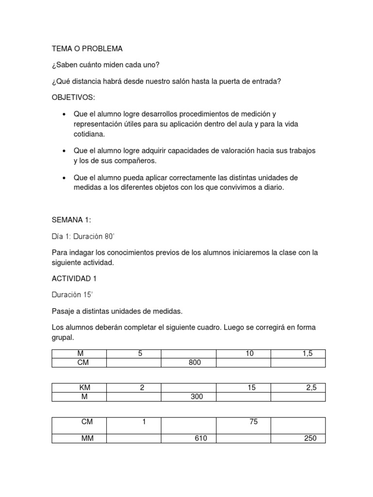 Actividades de Medición en el Aula | PDF | Vector Euclidiano | Medición