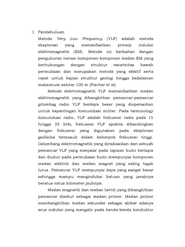 Eksplorasi Geologi dengan Metode VLF | PDF | Sains & Matematika