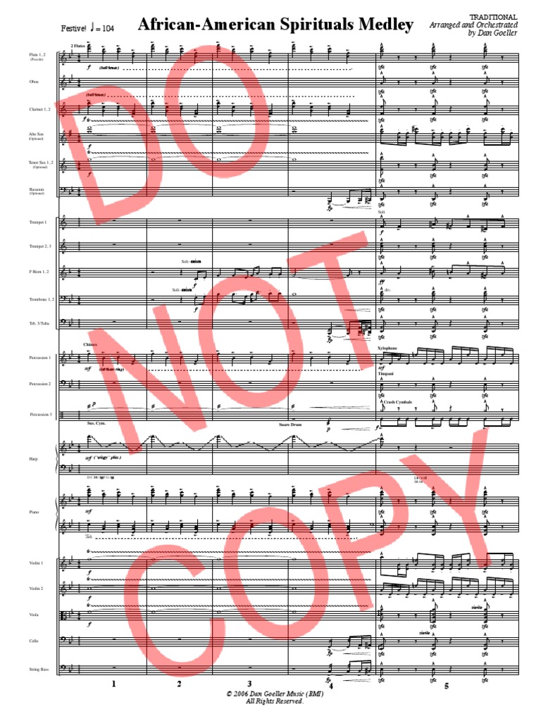 African-American Spirituals Medley: Festive! 104 | PDF