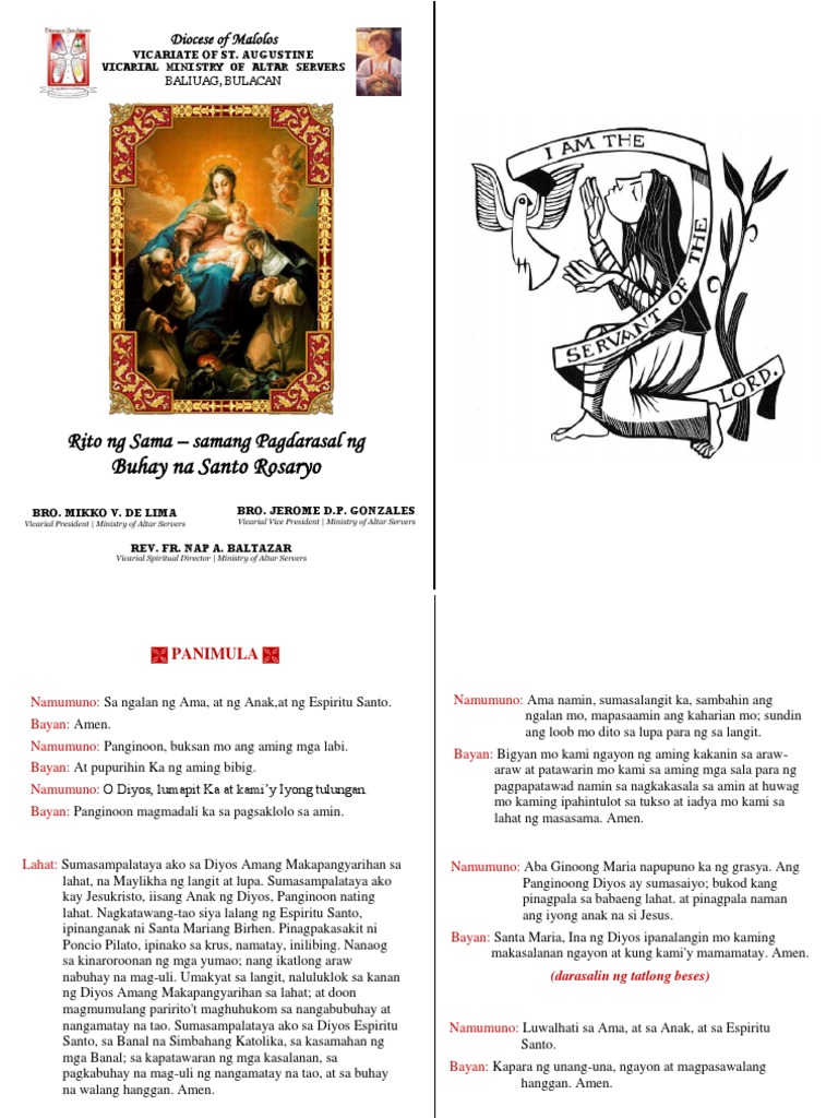 Rito NG Pagdarasal NG Buhay Na Rosaryo | PDF