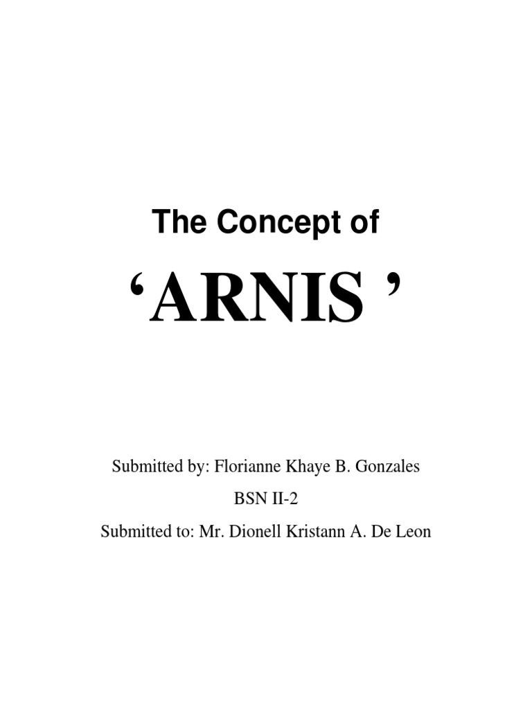 The Concept Of: Arnis ' | PDF | Sports