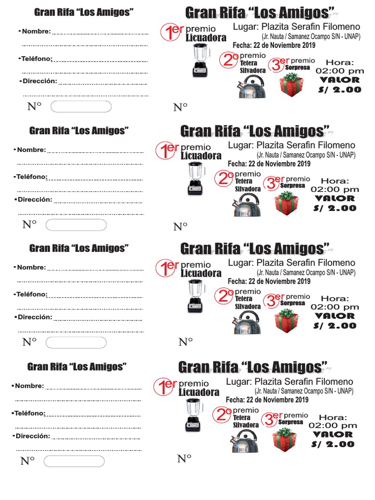 Diseño de Rifas | PDF