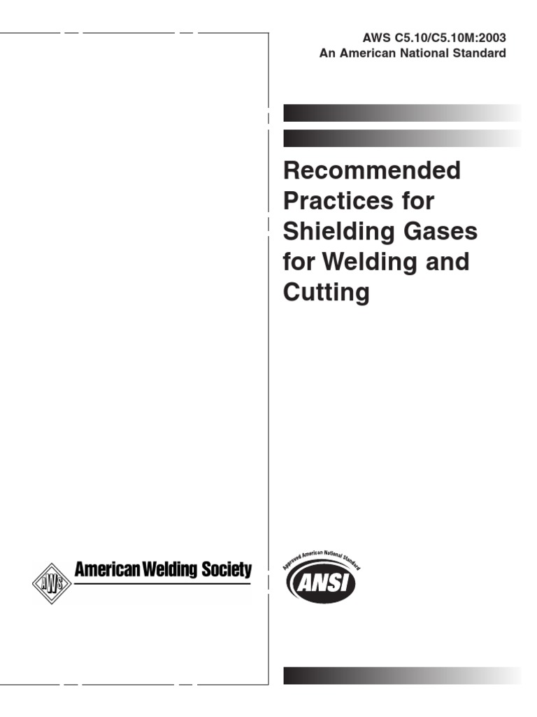 AWS C5.10 - Sheilding Gas PDF | PDF | Welding | Construction