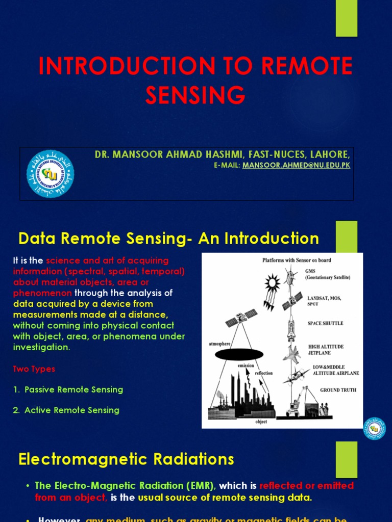 Chapter 4 - Introduction To Remote Sensing | PDF | Electromagnetic ...