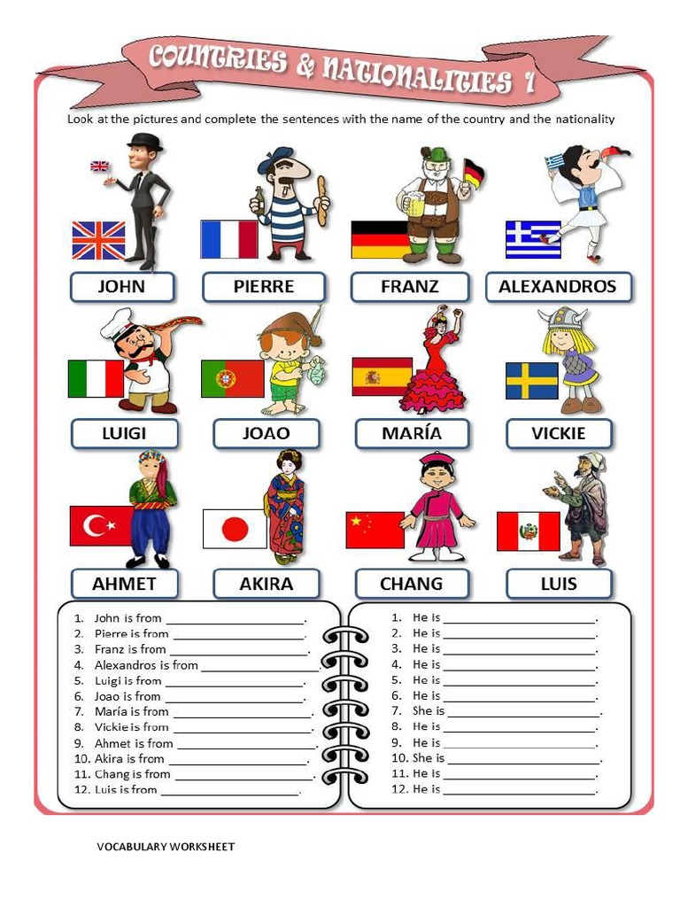 Vocabulary Practice Sheet | PDF