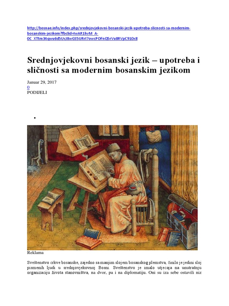 Historija - o Bosanskom Jeziku | PDF