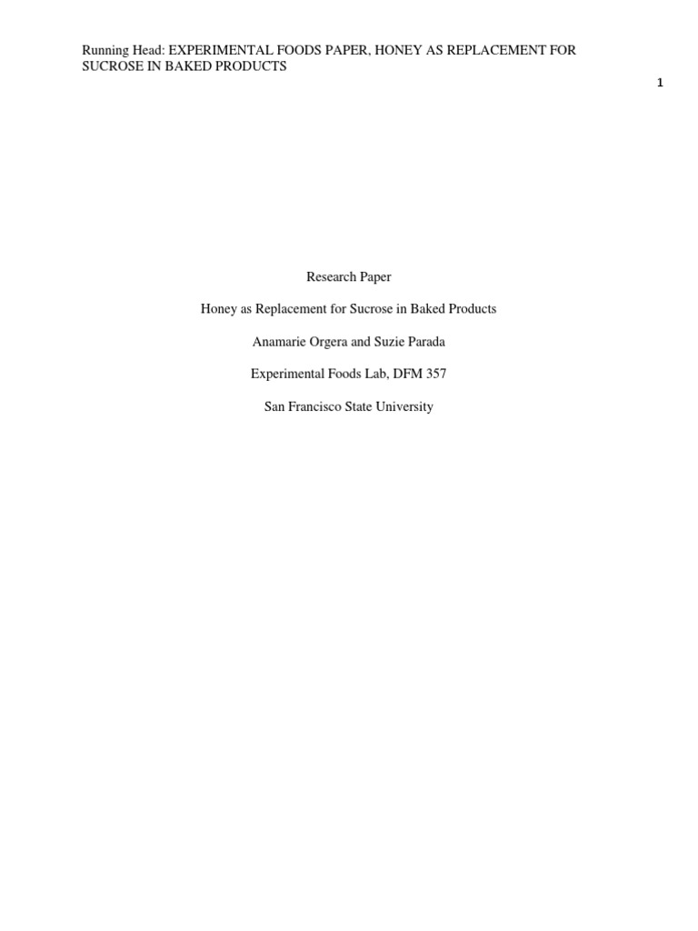 Experimental Foods Research Paper-Snicker Doodles PDF | PDF | C ...