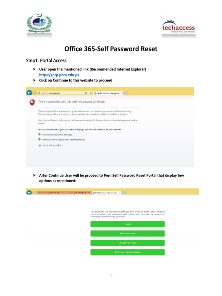 Office 365-Password Reset | PDF | Password | User (Computing)