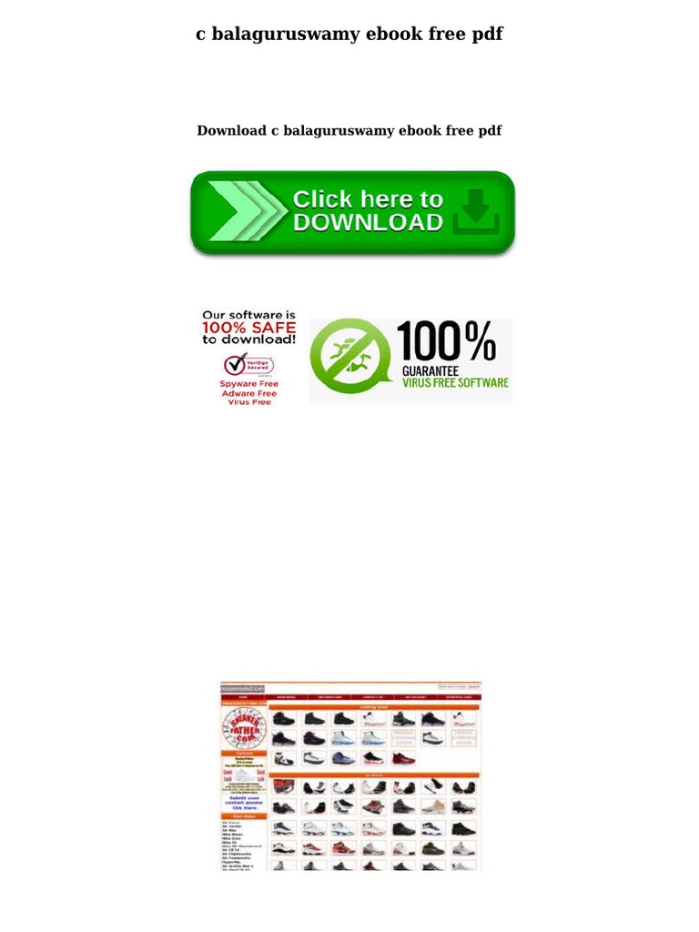 C Balaguruswamy Ebook Free PDF | PDF