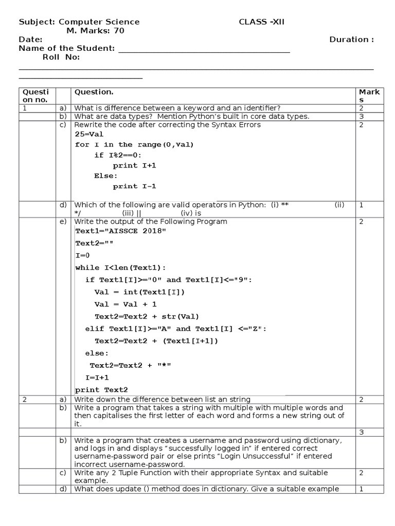 Questi On No. Mark S | PDF | Subroutine | Scope (Computer Science)