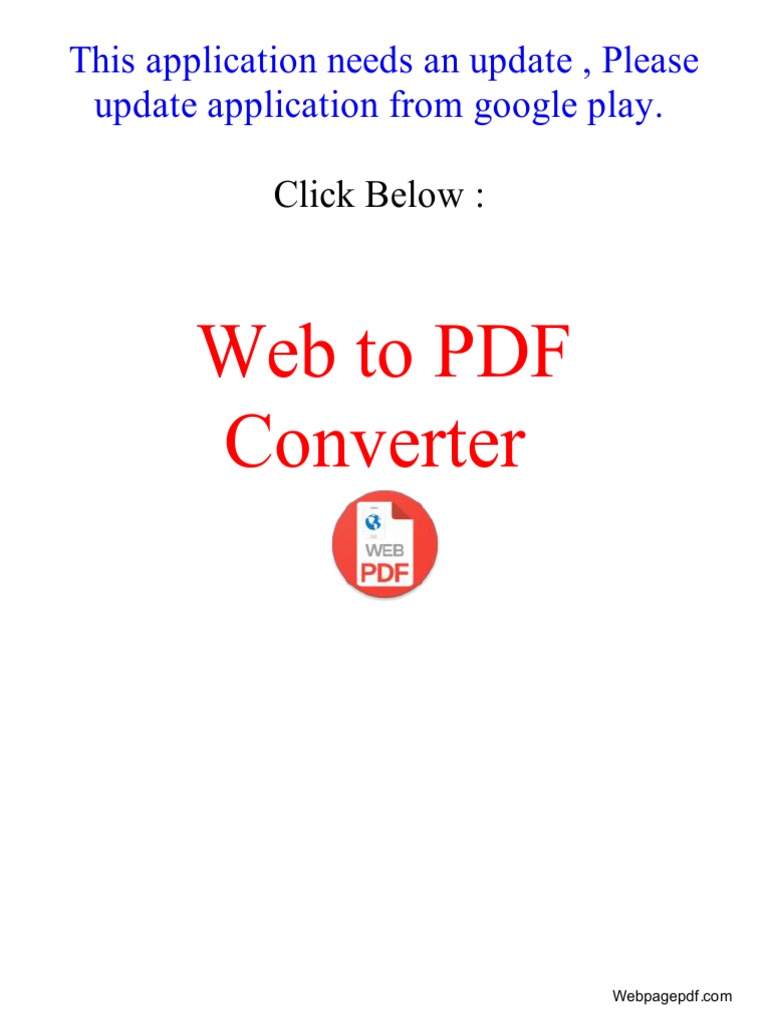 Web To PDF Converter: Click Below | PDF