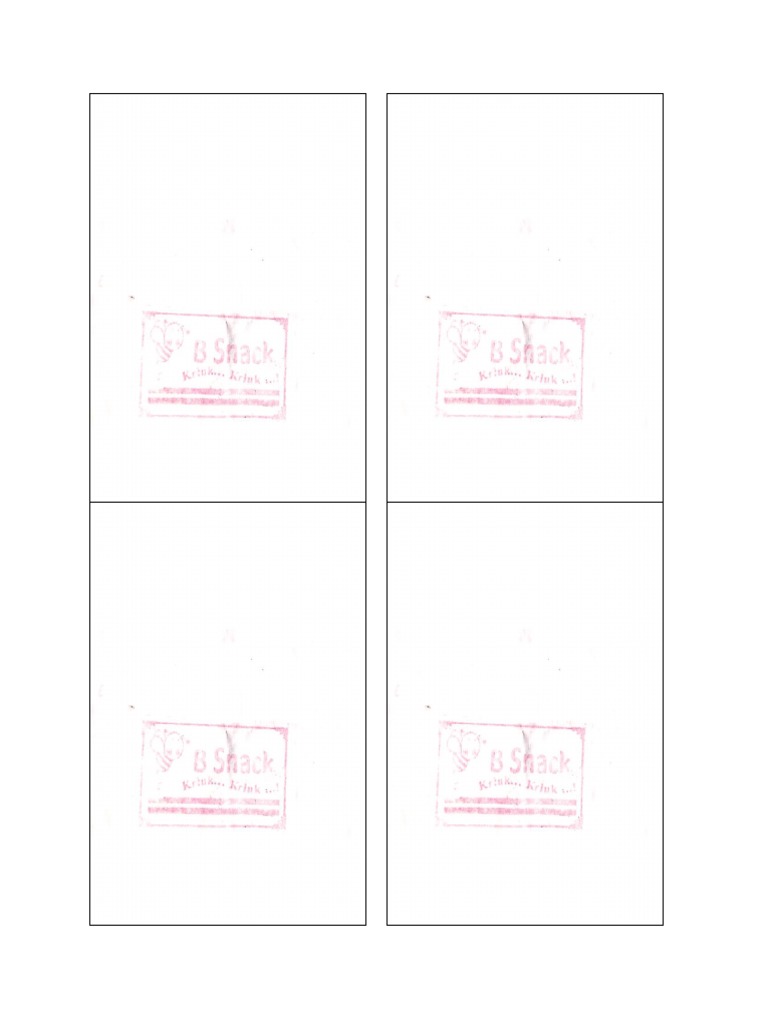 Nota Kosong B Snack | PDF