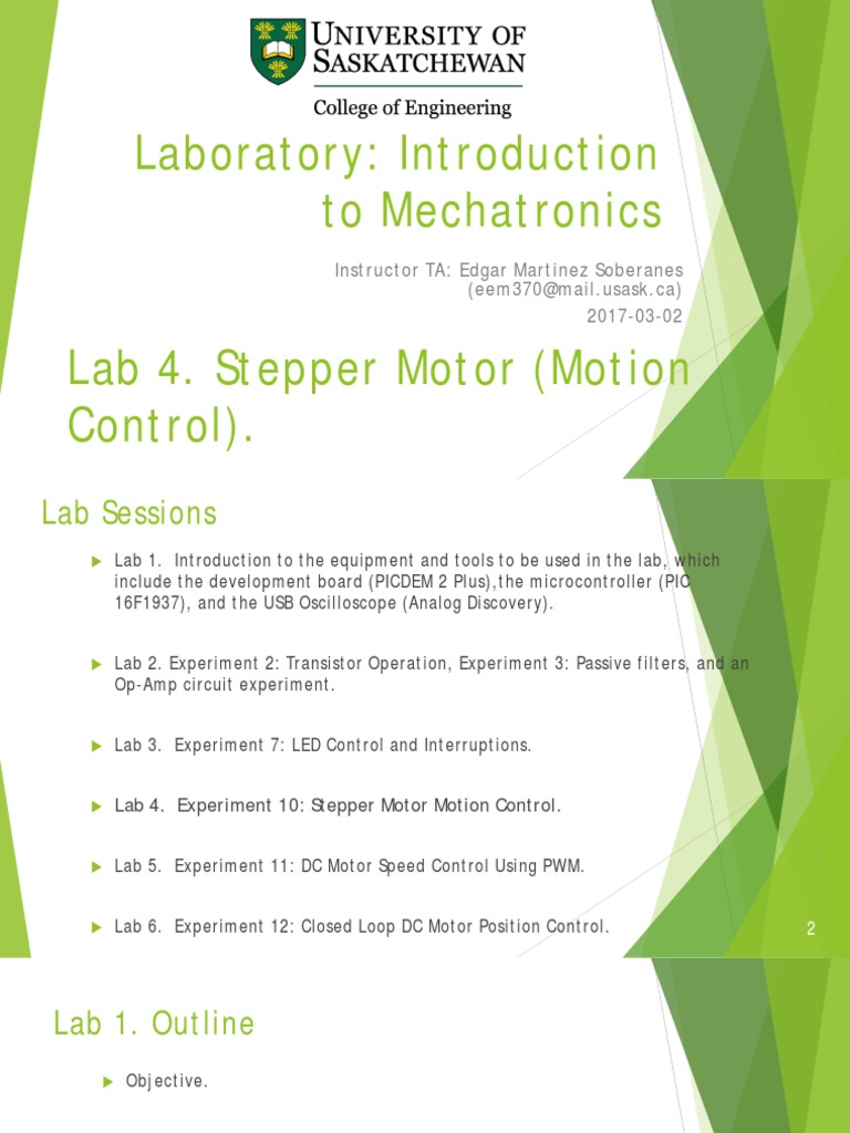 Intro. To Mechatronics Lab 4 EMS | PDF | Electric Motor | Electronic ...