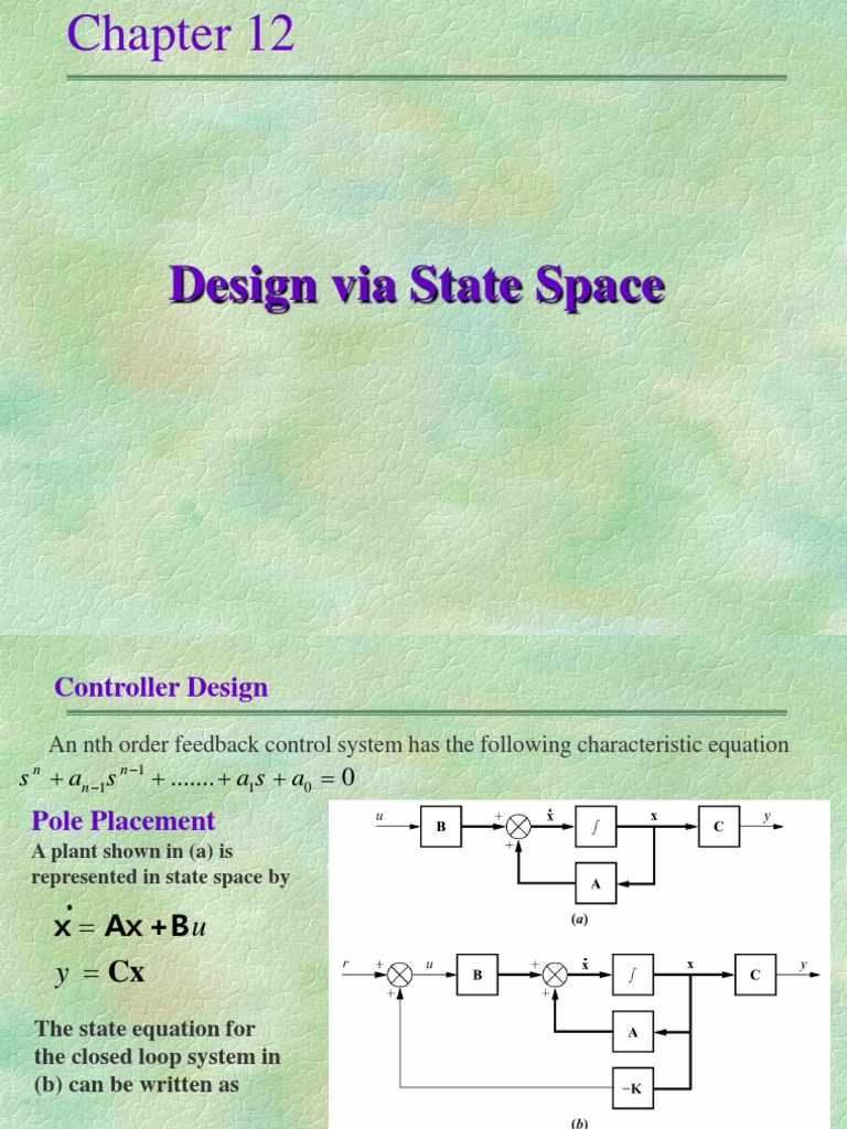 Lect11 Design Via State Space | PDF | Control Theory | Matrix (Mathematics)