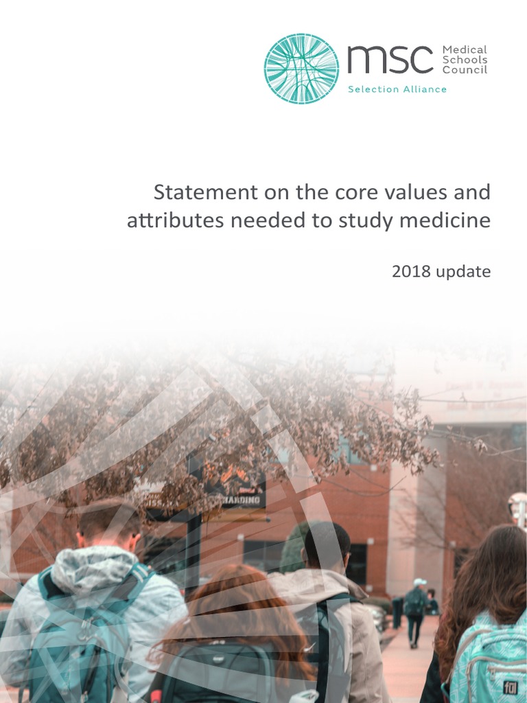 Statement On Core Values | PDF | Medical School | Physician