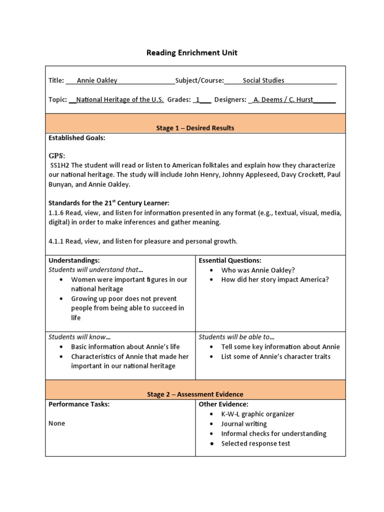 Reading Enrichment Unit | PDF | Learning | Educational Psychology