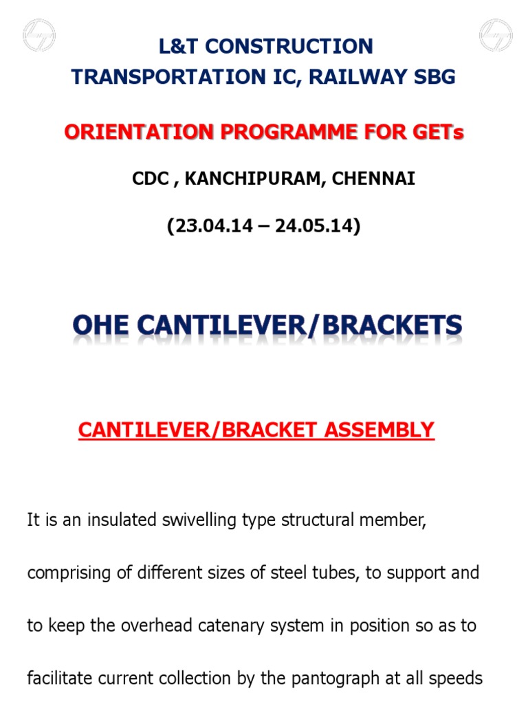 OHE Cantilever and Bracket Assembly Guide | PDF | Manufactured Goods ...