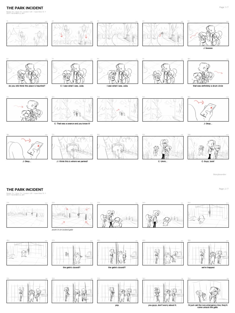 The Park Incident - Storyboard | PDF