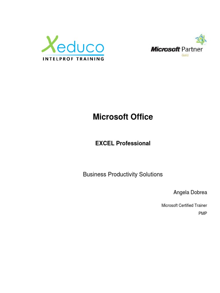 Suport Curs Excel - 1 | PDF | Spreadsheet Software | Microcomputer Software
