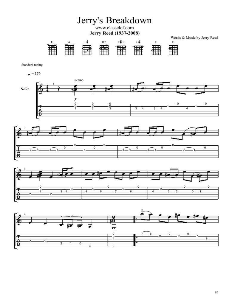 Jerrys Breakdown by Jerry Reed PDF | PDF