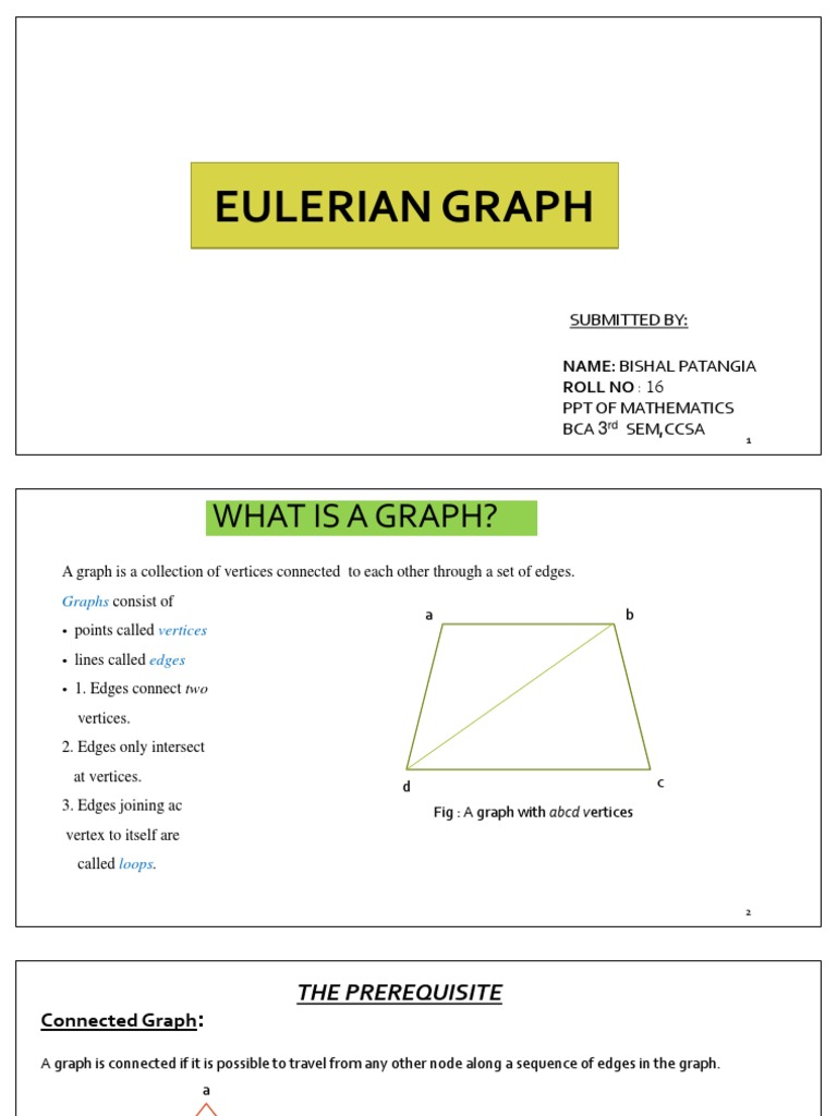 Eulerian Graph Final | PDF | Combinatorics | Discrete Mathematics