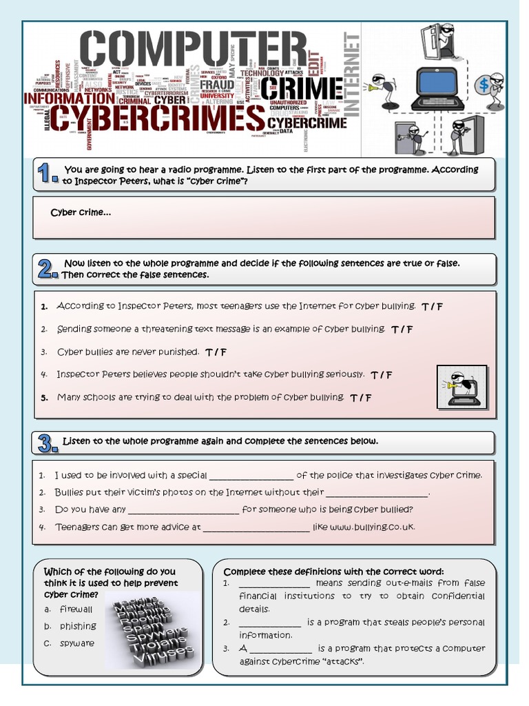 Cybercrime Information Gap Activities Tests | PDF | Cybercrime ...