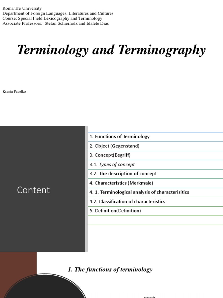 Terminology and Terminography | PDF | Definition | Abstraction
