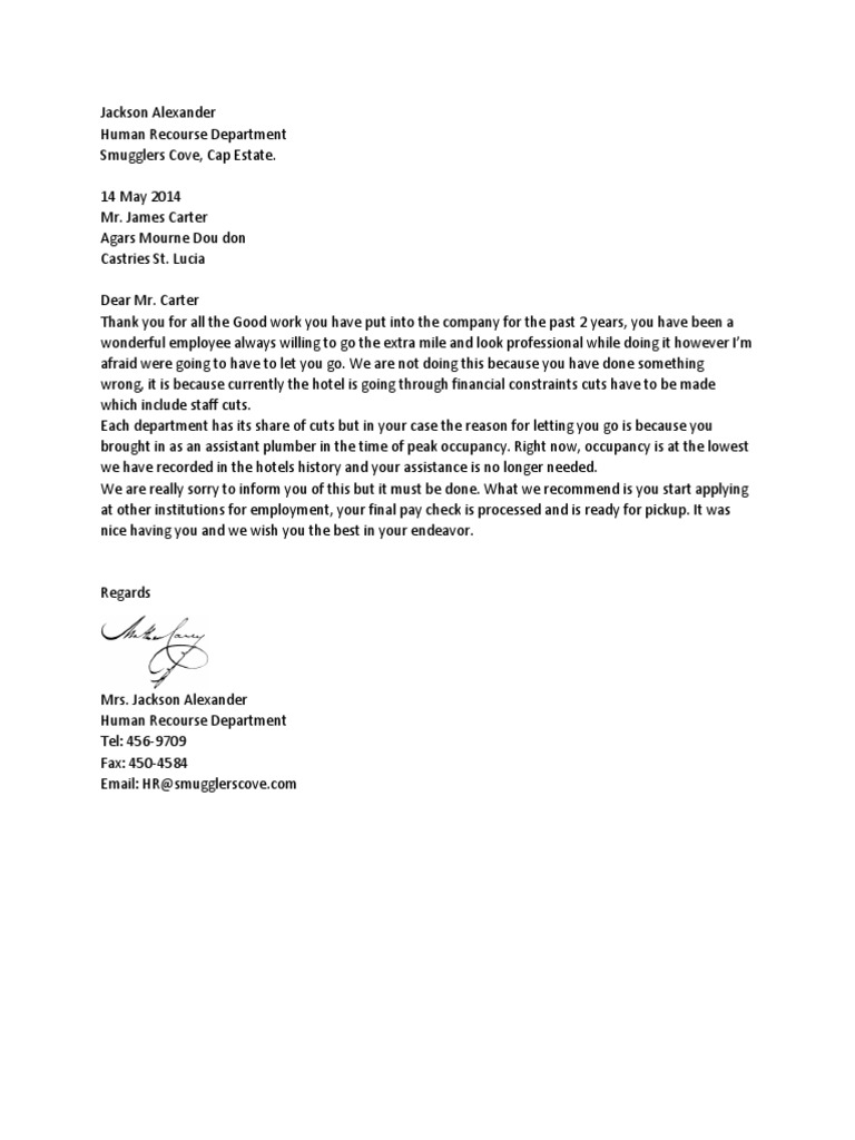 Bad News Sample Letter | PDF | Business