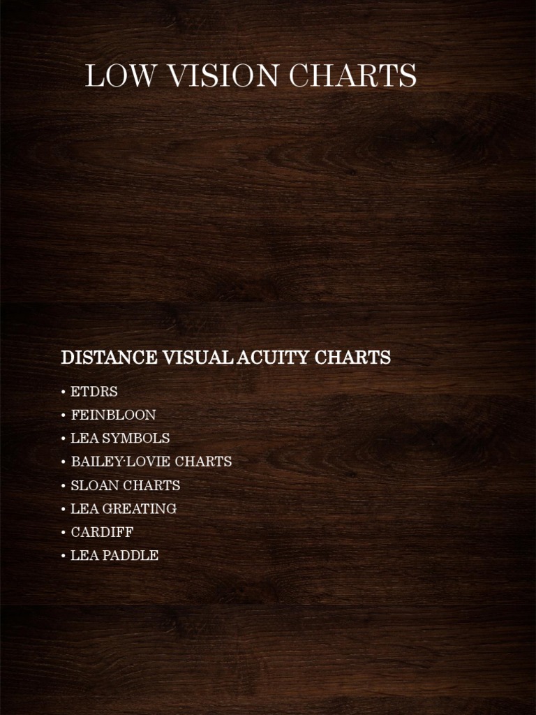 Low Vision Assessment Charts Overview | PDF