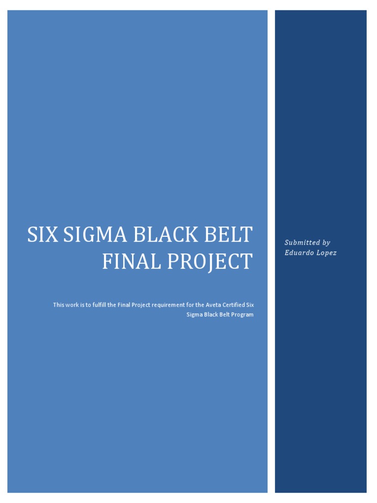 Six Sigma Black Belt Project Example | PDF | Inventory | Correlation ...