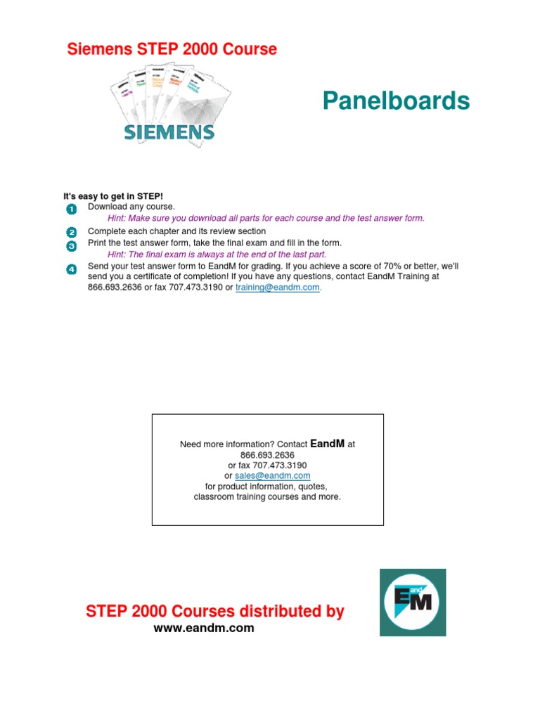 Panelboards: Siemens STEP 2000 Course | PDF | Fuse (Electrical) | Power ...