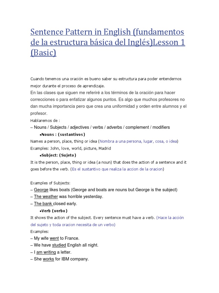 Curso de Ingles Basico Ingles Total | PDF | Asunto (gramática ...