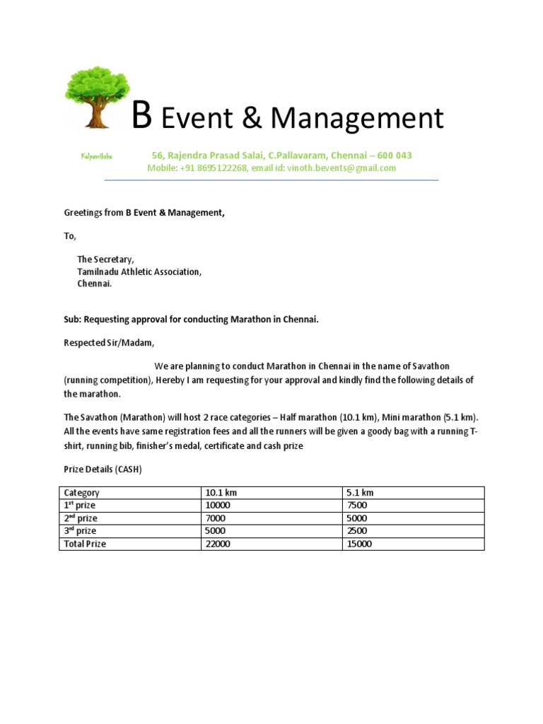 Marathon Proposal | PDF | Long Distance Running Competitions | Running ...