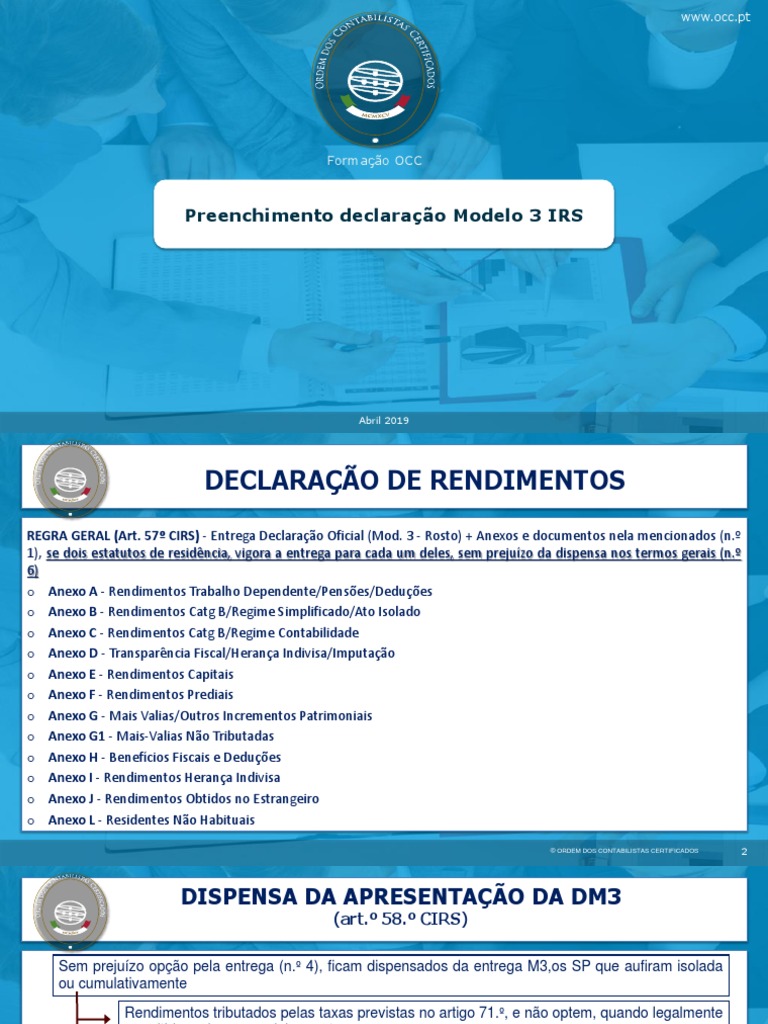 Preenchimento Declaração Modelo 3 IRS - Marília Fernandes - SEG1519 ...