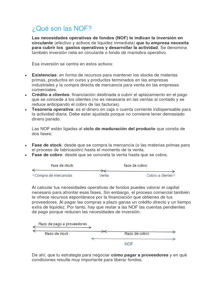 Las Nof | PDF | Capital de trabajo | Liquidez de mercado