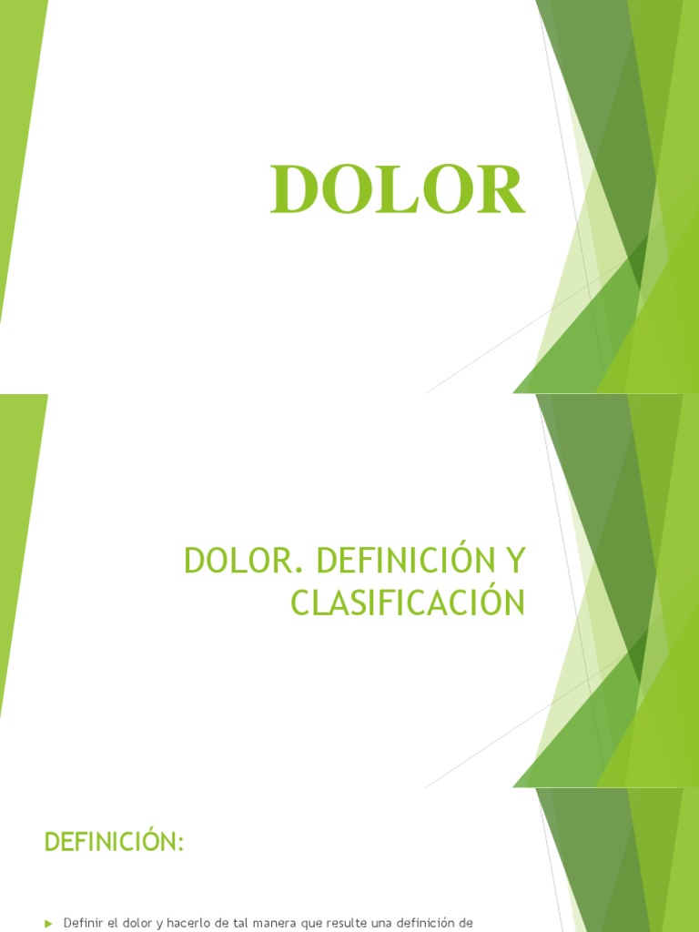Dolor Presentacion | PDF | Dolor | Diagnostico medico