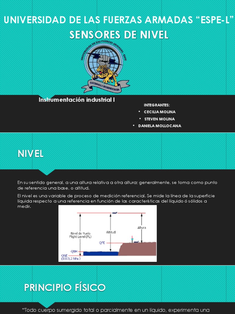 Sensores de Nivel: Universidad de Las Fuerzas Armadas "Espe-L" | PDF ...
