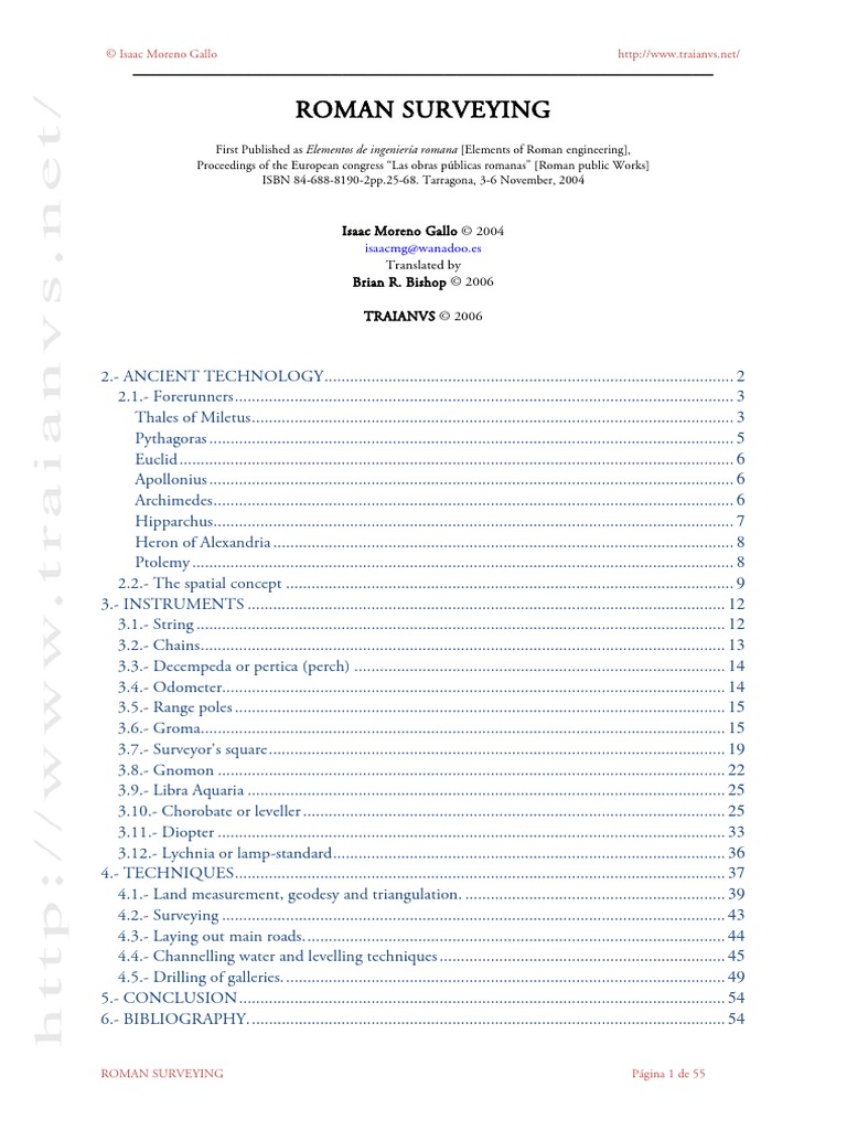 Roman Surveying: © Isaac Moreno Gallo | PDF | Trigonometry | Ptolemy