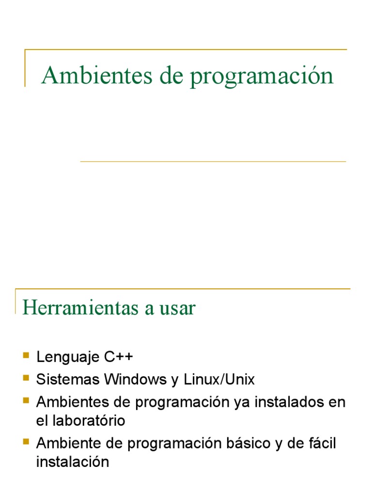 Ambientes de Programacion