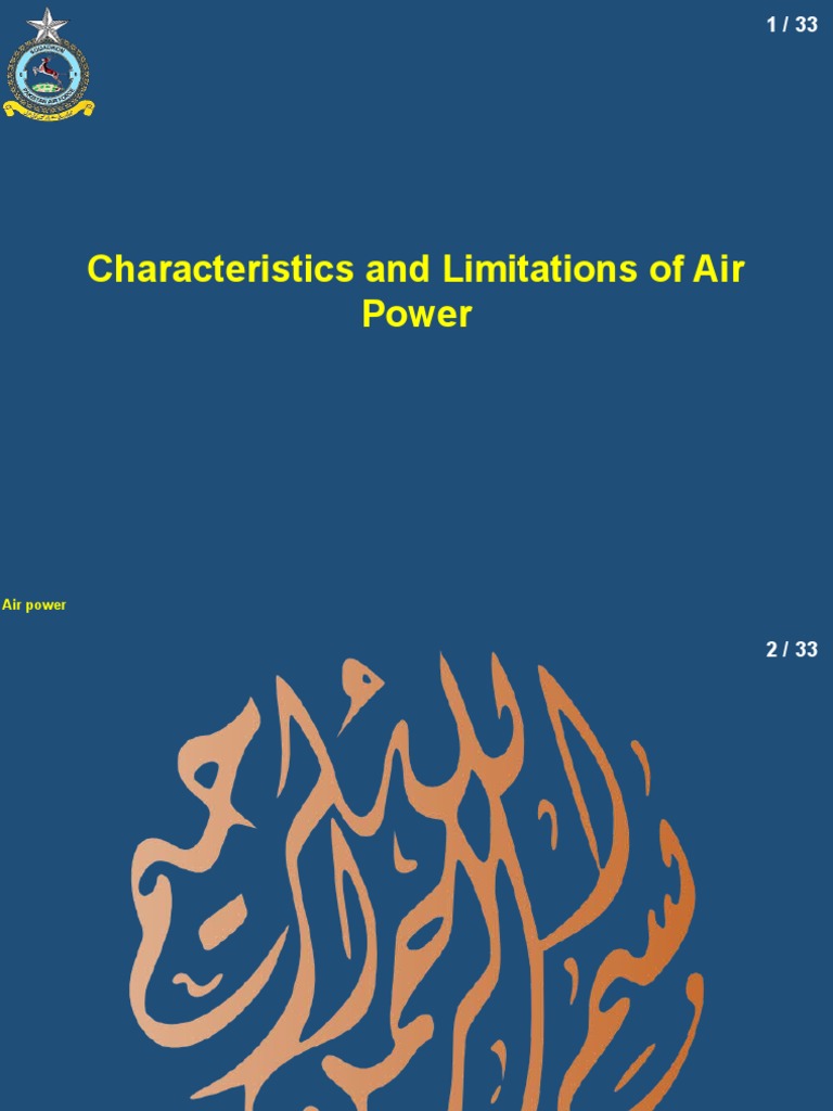 Characteristics and Limitations of Air Power | PDF | Aerial Warfare ...