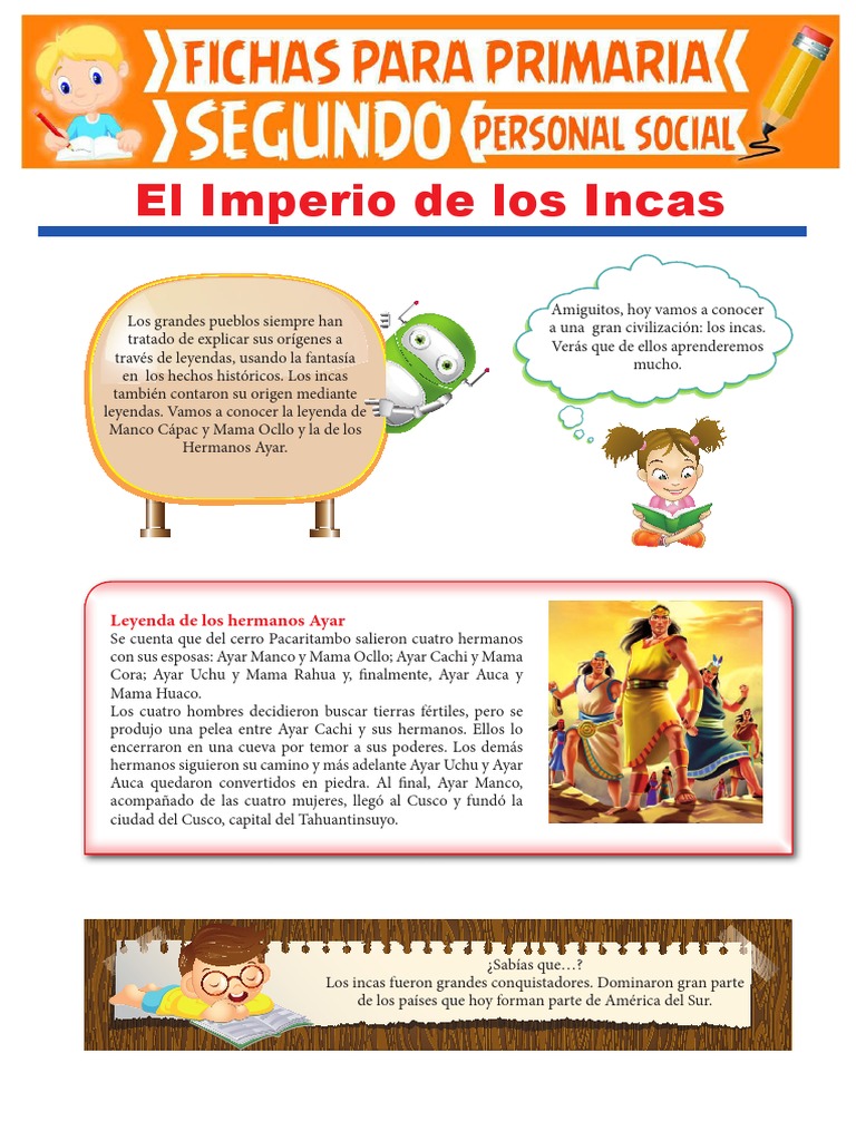 El Imperio de Los Incas para Segundo Grado de Primaria Compressed | PDF | Imperio Inca