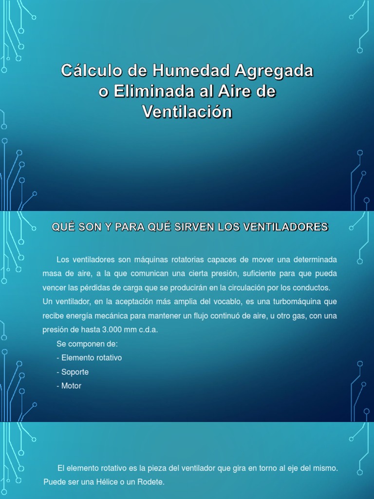 Calculo de Humedad Agregada | Humedad | Humedad relativa
