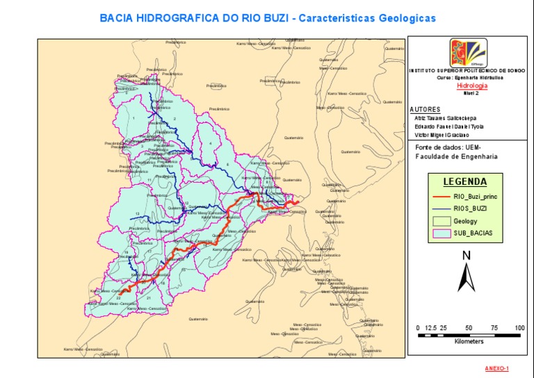 BACIA HIDROGRAFICA DO RIO BUZI - Caracteristicas Geologicas: Legenda ...