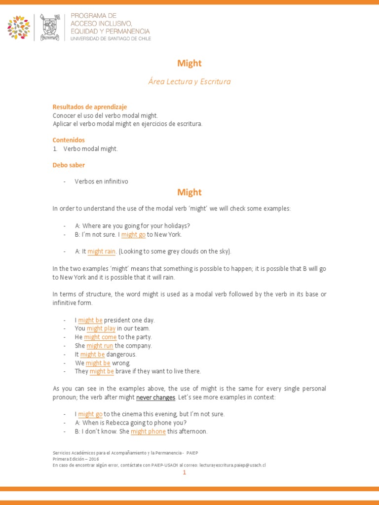 Modal Verb Might | PDF | Syntactic Relationships | Semiotics