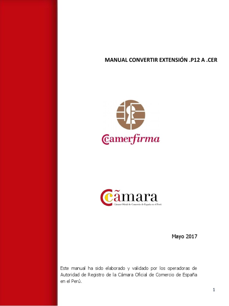 Manual Convertir Extensión .p12 A .Cer | PDF | Informática