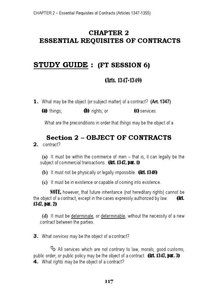 Essential Requisites of Contracts Guide | PDF | Sales | Civil Law ...