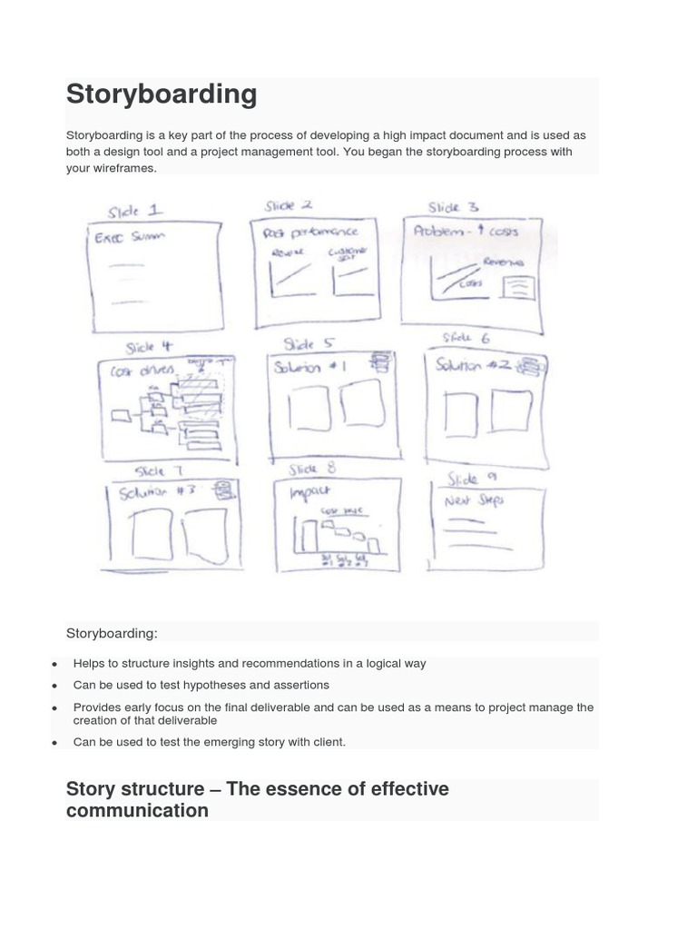 Storyboarding: Story Structure - The Essence of Effective Communication ...