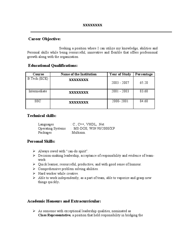 Fresher Resume Sample17 | PDF | Cryptography | Public Key Cryptography