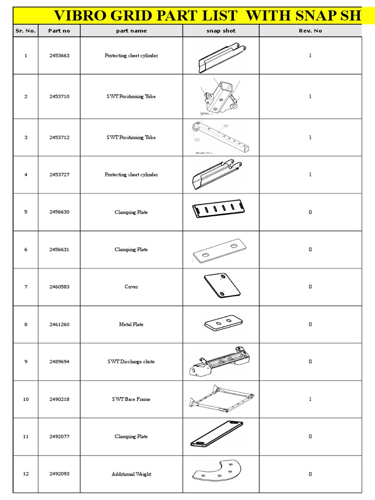 Vibro Grid Parts Overview | PDF | Mechanical Engineering | Civil ...